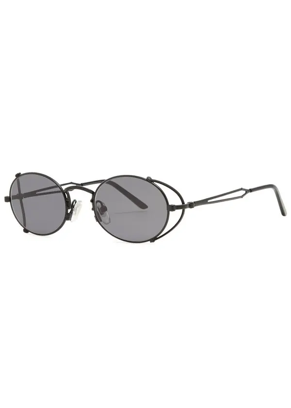 JEAN PAUL GAULTIER Oval-frame Sunglasses - Black