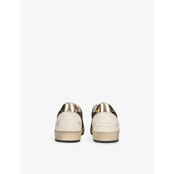 GOLDEN GOOSE Ball Star Glitter-embellished Low-top Trainers - White/comb