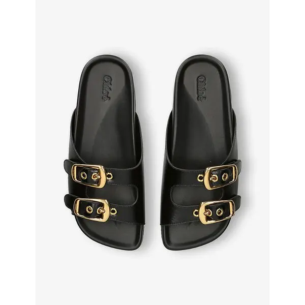 Chloé Polly Leather Slides