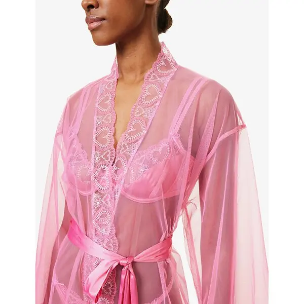 pink sheer dressing gown Sheer Pink Dress