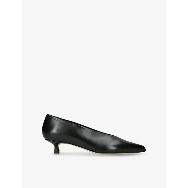 AeydĒ Clara Pointed-toe Leather Pumps - Black