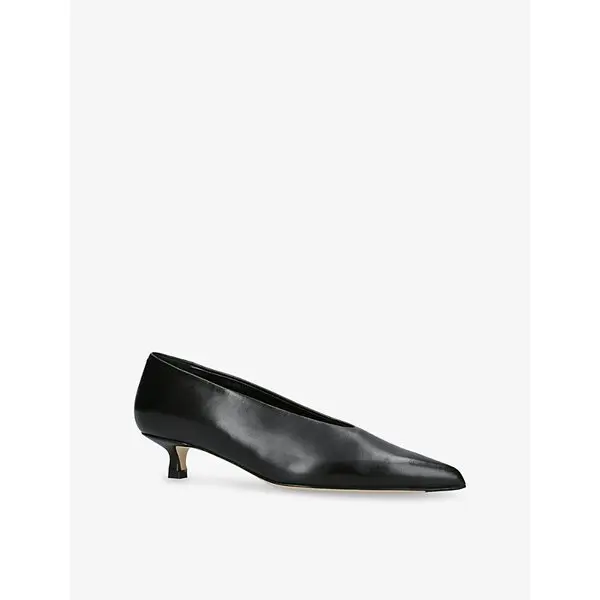 AeydĒ Clara Pointed-toe Leather Pumps - Black