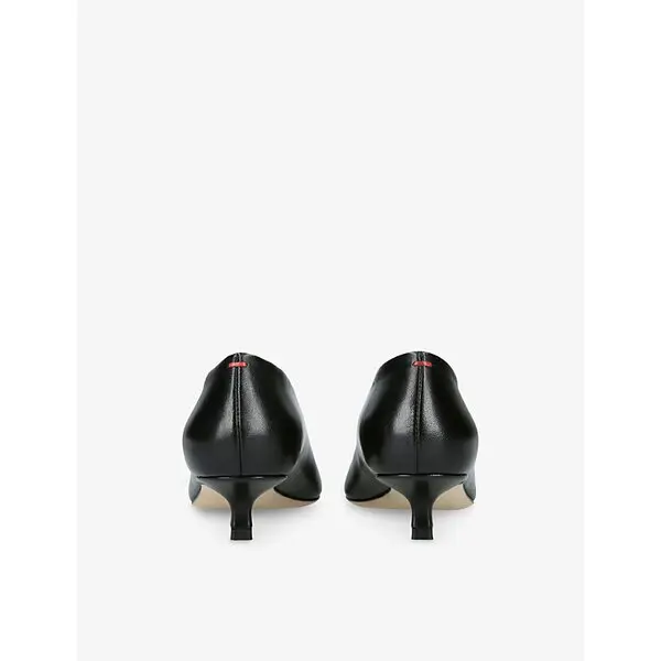 AeydĒ Clara Pointed-toe Leather Pumps - Black