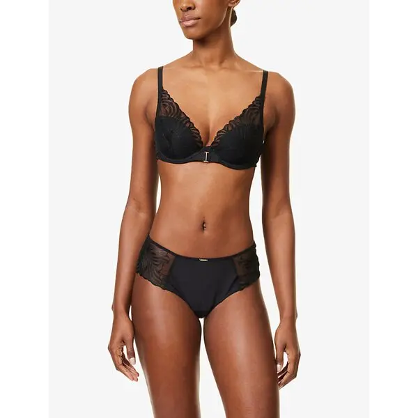 Chantelle Legend Underwire Plunge Stretch-wovent-shirt Bra