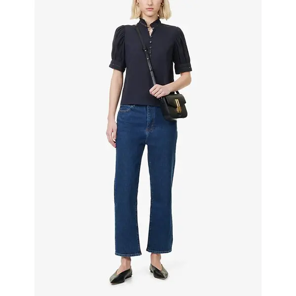 FRAME The Ruler Crop Straight-leg Jeans