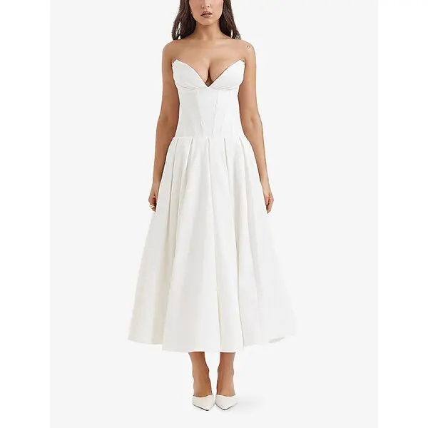house of cb lady dress House Of CB Lady Strapless Midi Dress Black
