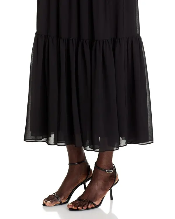Michael Kors Smocked Tank Maxi Dress - Black