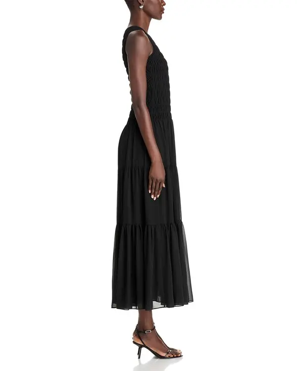 Michael Kors Smocked Tank Maxi Dress - Black
