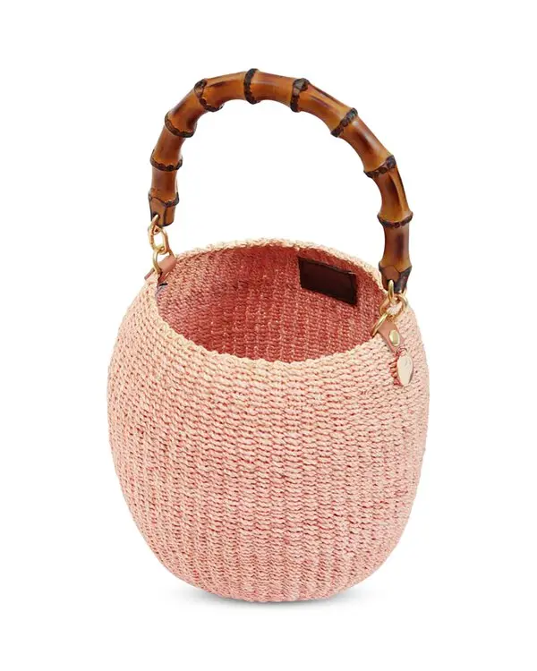 Clare V. Pot De Miel Bag With Bamboo Handle - Blush