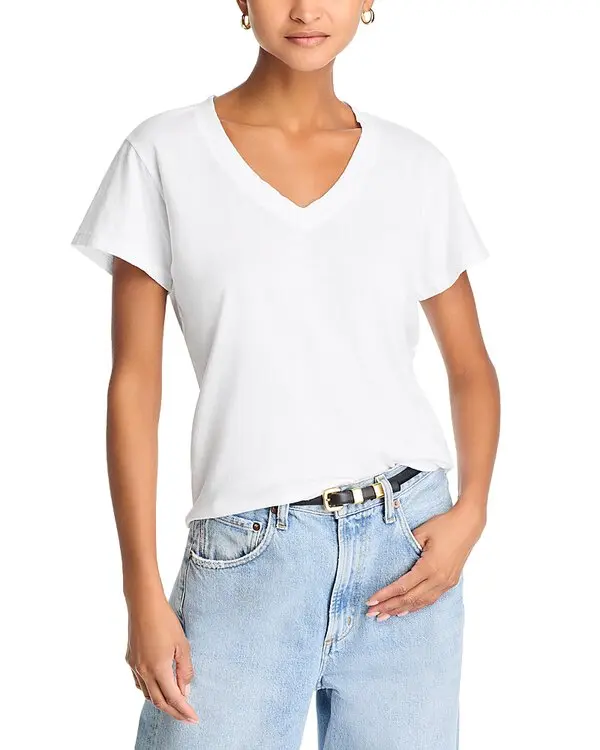 PERFECTWHITETEE Hendrix V-neck Tee - White
