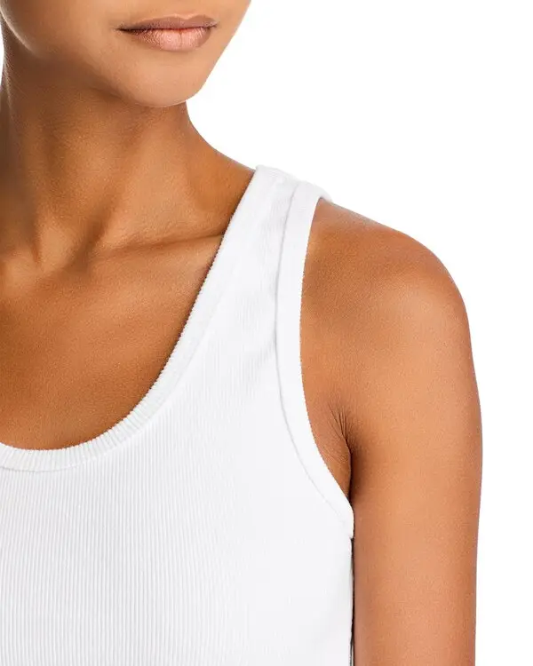 PERFECTWHITETEE Blondie Rib Knit Tank Top - White