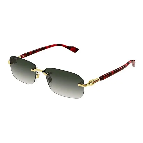 Gucci Rectangle Sunglasses - Gold