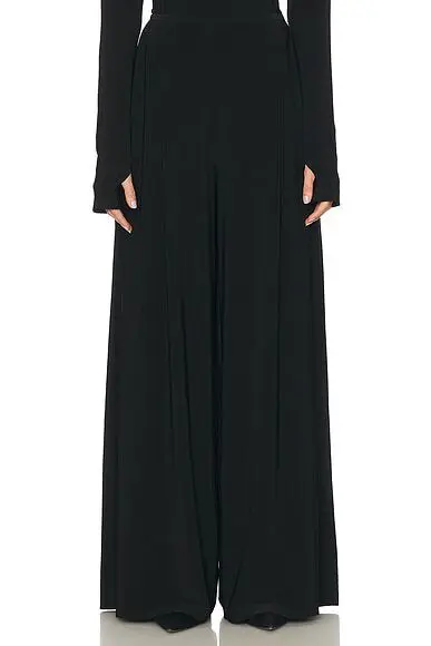 Norma Kamali Pleated Pant - Black