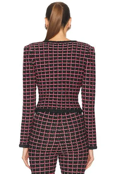SELF-PORTRAIT Check Cardigan