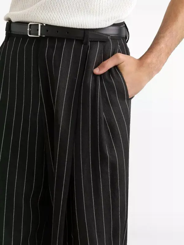 Dolce & Gabbana Striped Tailored Trousers - Black
