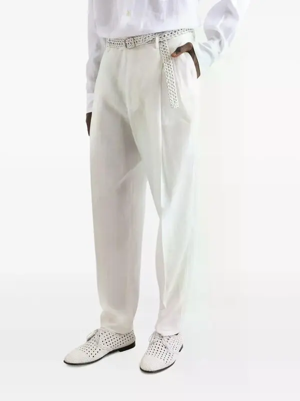 Dolce & Gabbana Folded-edge Trousers - White