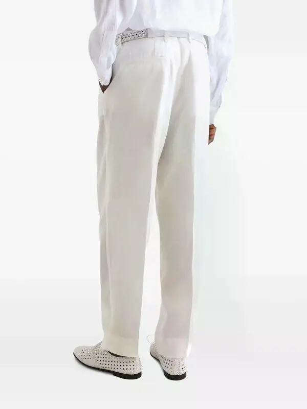 Dolce & Gabbana Folded-edge Trousers - White