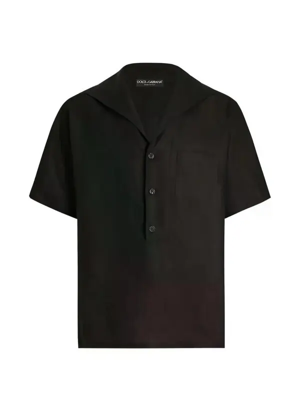 Dolce & Gabbana Three-button Short-sleeved Linen Shirt