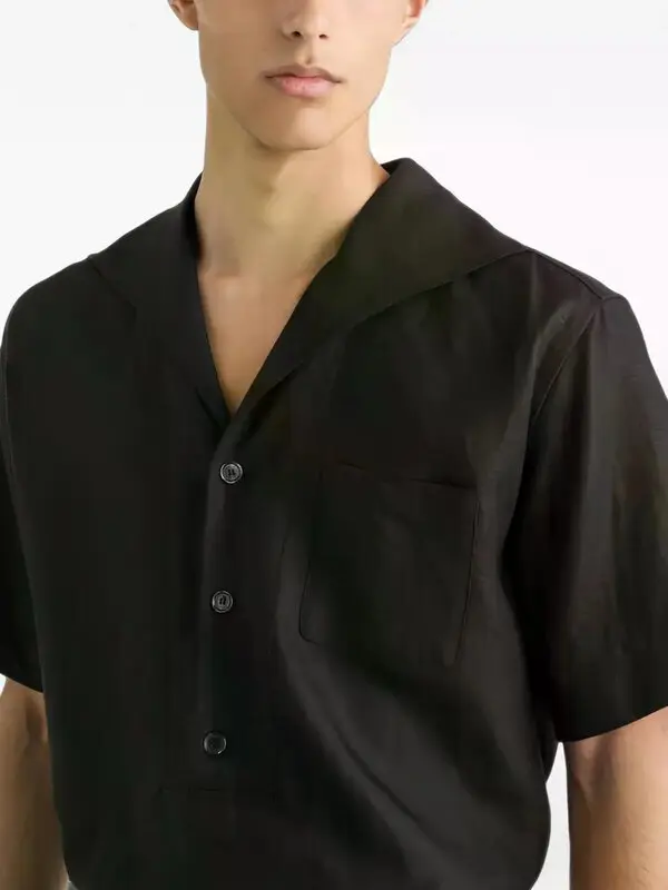 Dolce & Gabbana Three-button Short-sleeved Linen Shirt