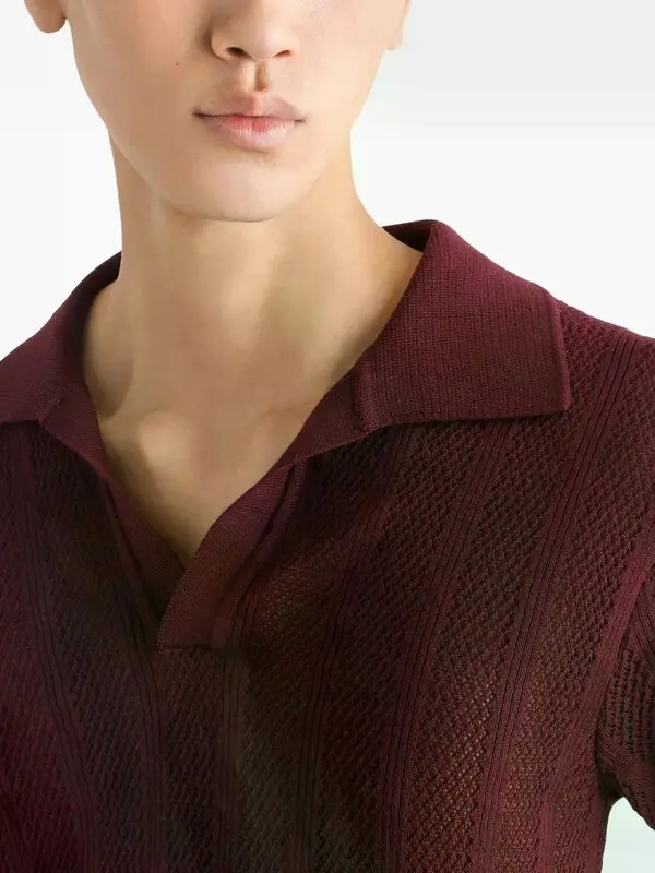 Dolce & Gabbana Knitted Polo Shirt - Red