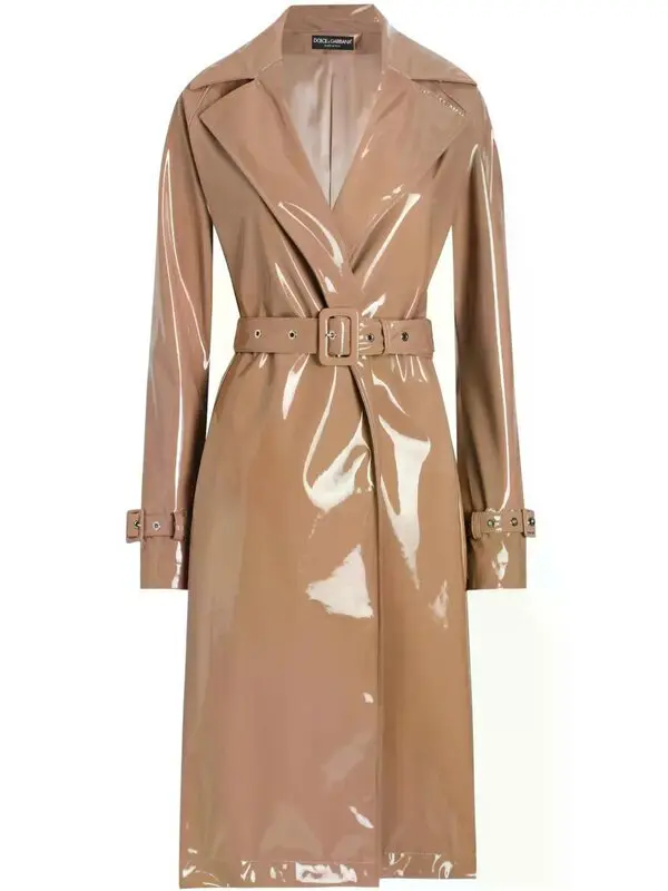 Dolce & Gabbana Belted Trench Coat - Brown