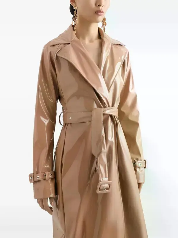 Dolce & Gabbana Belted Trench Coat - Brown
