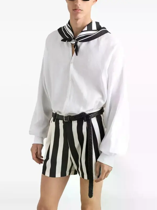 Dolce & Gabbana Scarf-detail Shirt - White