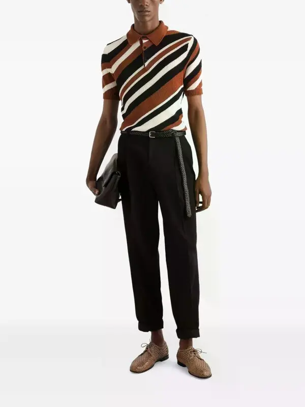 Dolce & Gabbana Knitted Polo Shirt - Brown | Editorialist