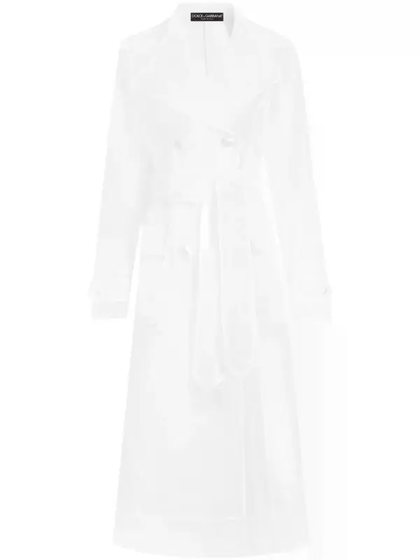 Dolce & Gabbana Double-breasted Trench Coat - White