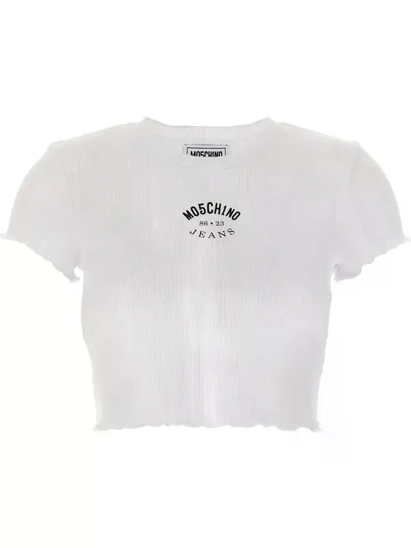 Moschino Logo-embroidered T-shirt - White