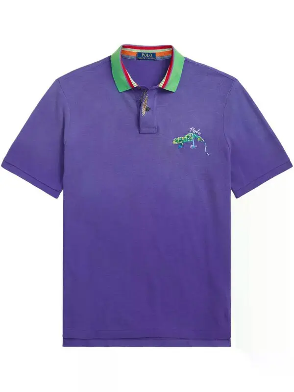 Polo Ralph Lauren Embroidered Polo Shirt - Purple