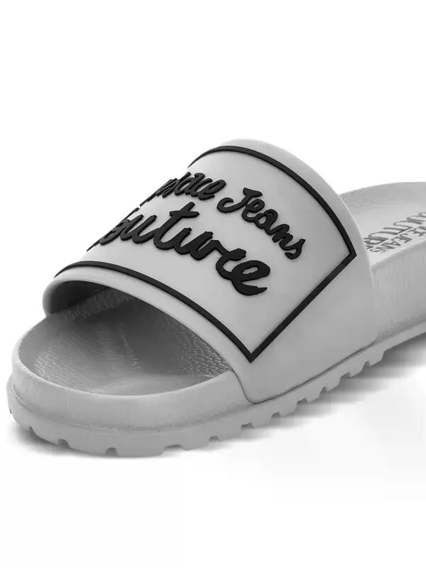 Versace Ridged-sole Slides - White