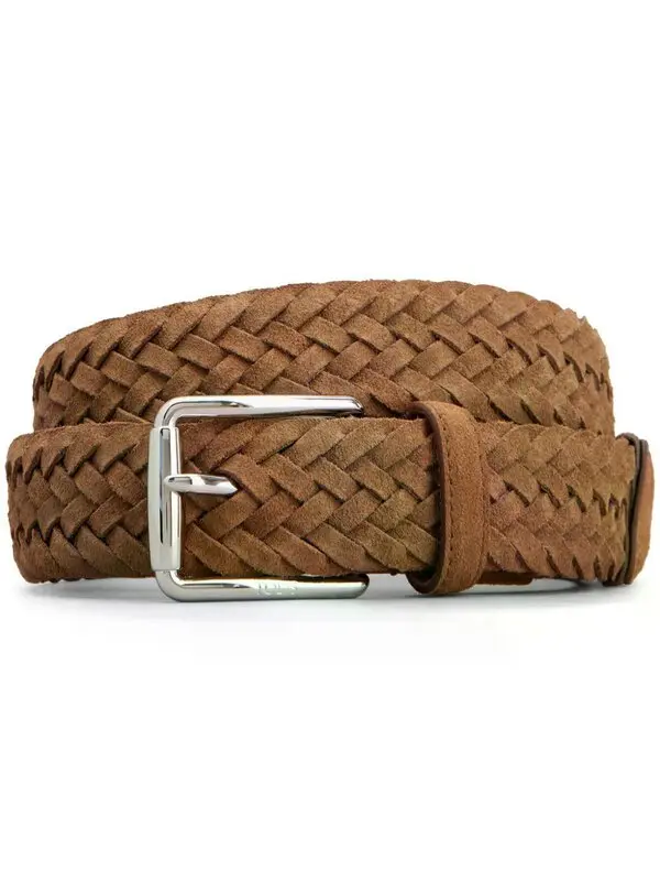 TOD'S Interwoven Suede Belt - Brown
