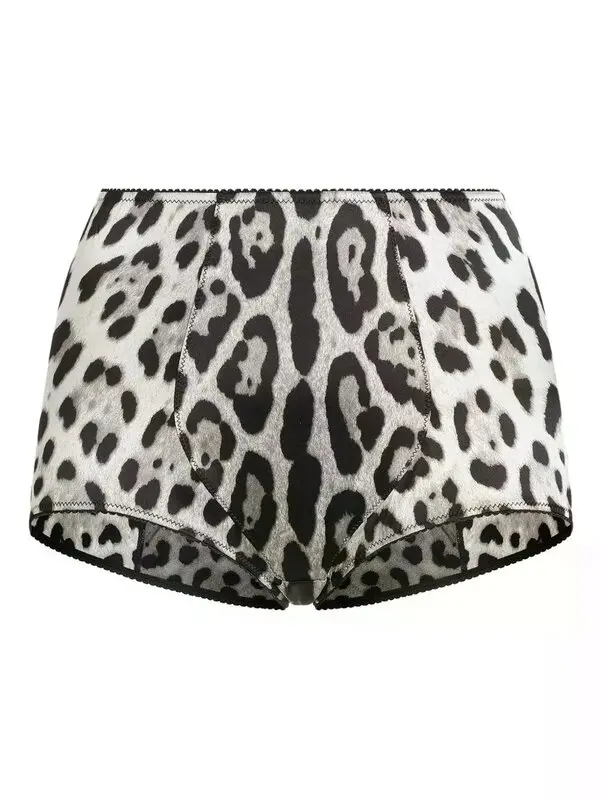 Dolce & Gabbana Leopard-print Culotte Briefs - Grey