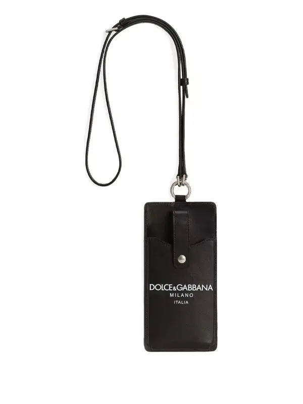Dolce & Gabbana Leather Phone Holder - Black