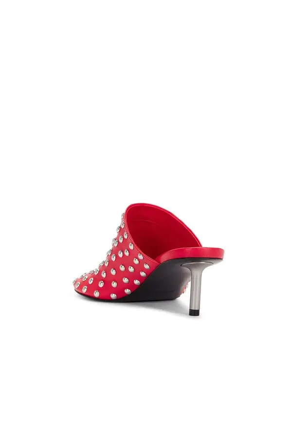 JIL SANDER Studded Mule Heel - Red
