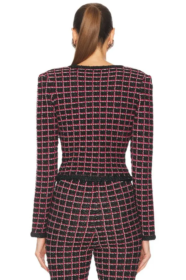 SELF-PORTRAIT Check Cardigan