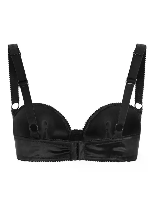 Dolce & Gabbana Satin Balconette Bra - Black