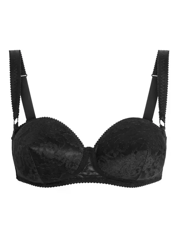 Dolce & Gabbana Lace Balconette Bra - Black
