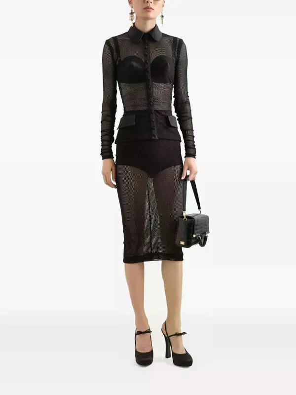 Dolce & Gabbana Mesh Midi Skirt