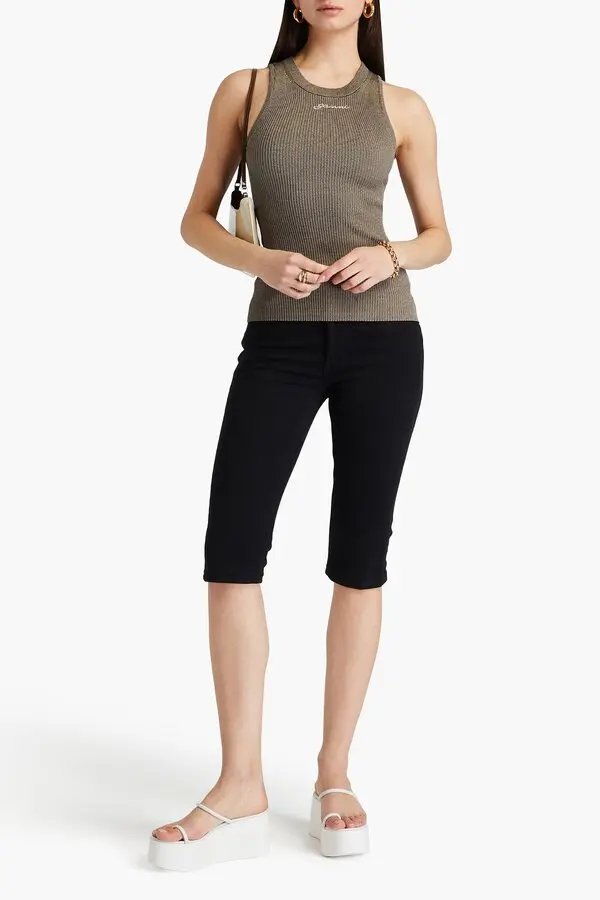 GANNI Ribbed-knit Tank