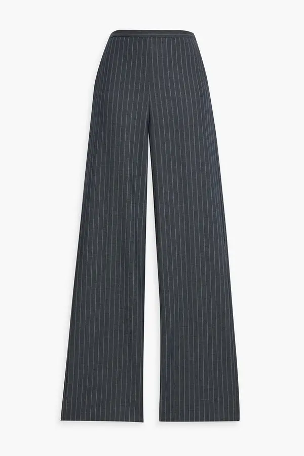 GANNI Pinstriped Straight-leg Pants