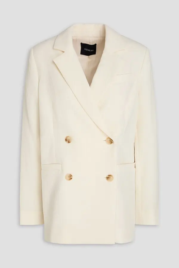 A.emery Belen Double-breasted Crepon Blazer