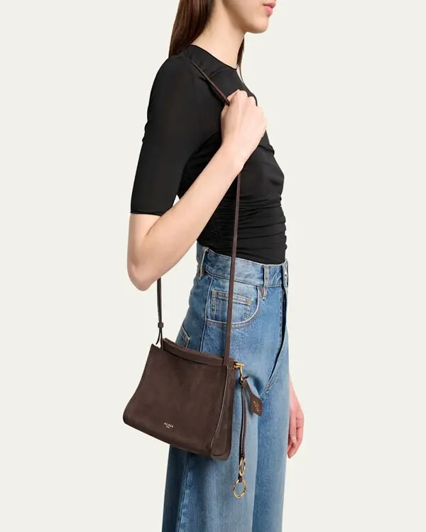 Alaïa Le Click Small Shoulder Bag - Brun Fonce