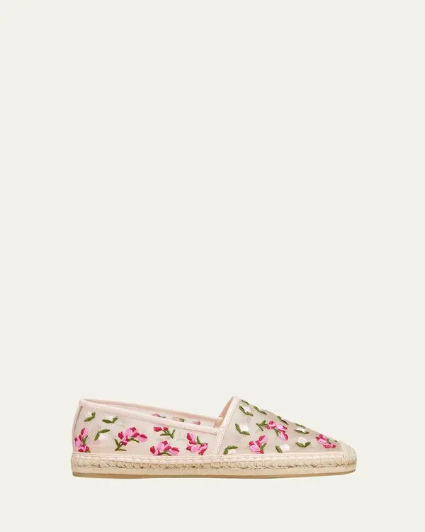 STUART WEITZMAN Bareitall Cotton Espadrille Loafers - Rosewater Multirosewater