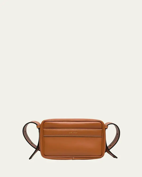 Lutz Morris Maya Medium Frame Leather Crossbody Bag Tan Monty