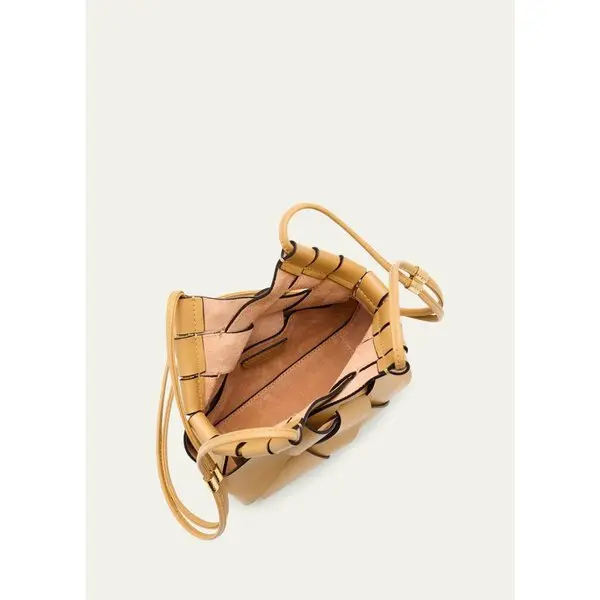 Ulla Johnson Charlotte Woven Leather Crossbody Bag - Bisque