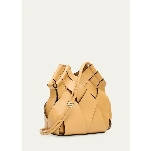 Ulla Johnson Charlotte Woven Leather Crossbody Bag - Bisque