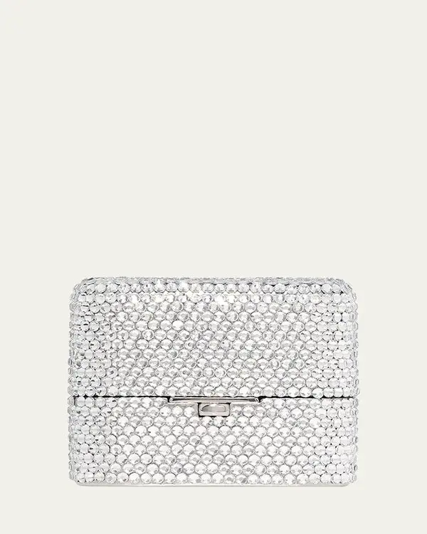 Judith Leiber Say Yes Crystal Ring Box - Silver
