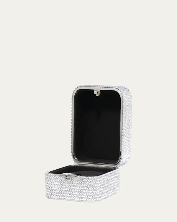 Judith Leiber Say Yes Crystal Ring Box - Silver